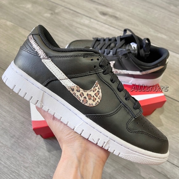 Shoes | Nike Dunk Low Se W Leopard Swoosh Womens 8 | Poshmark